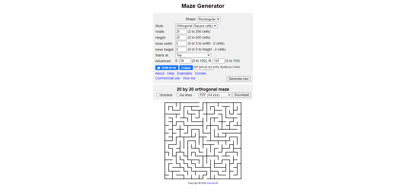 Maze Generator – Schooltools