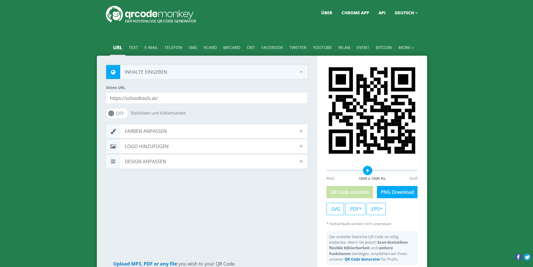 QRCode Monkey – Schooltools