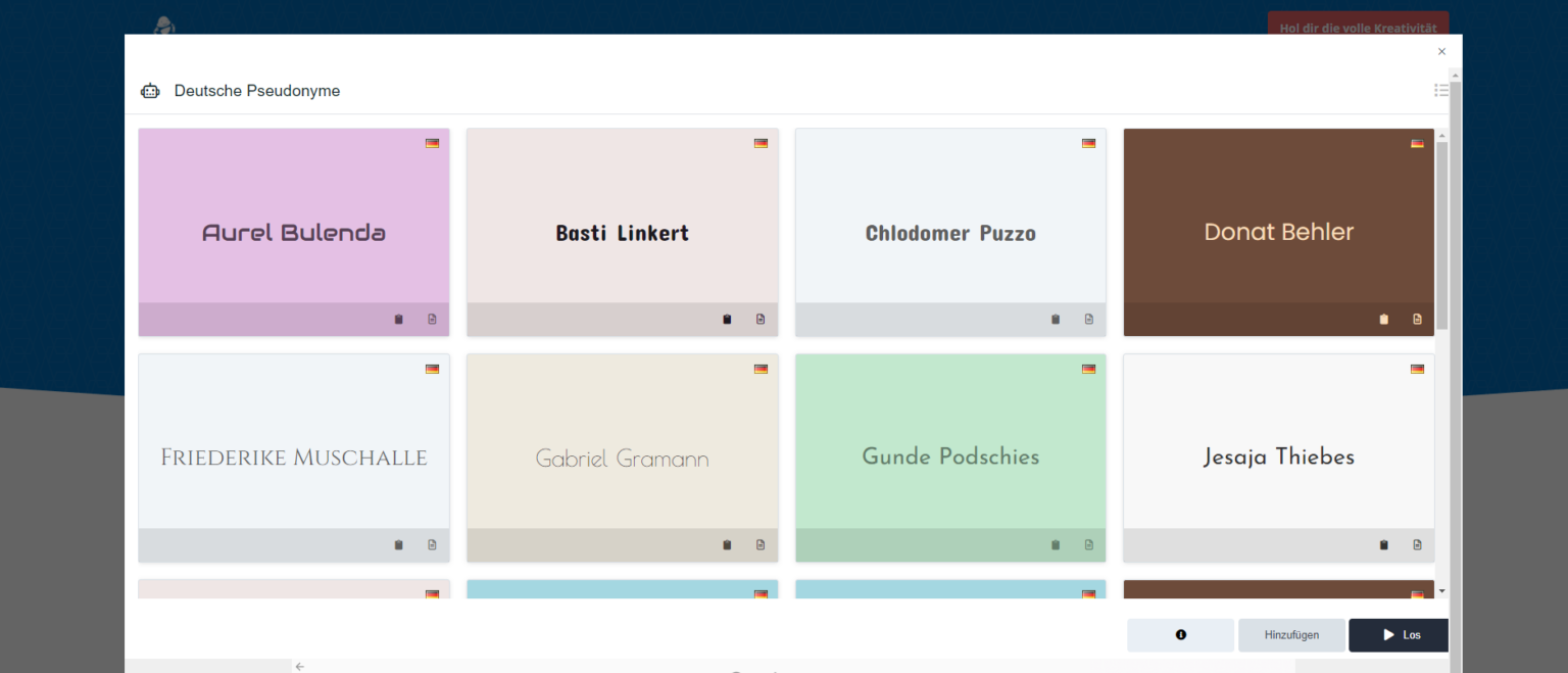Pseudonym Generator – Schooltools