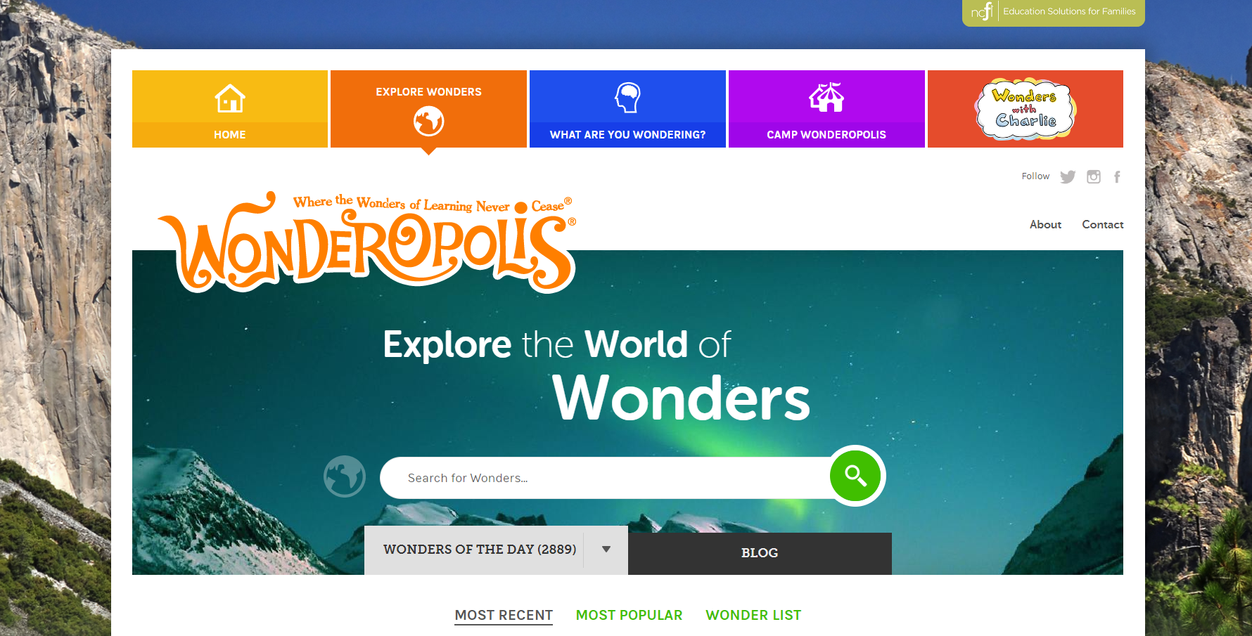 Wonderopolis – Schooltools