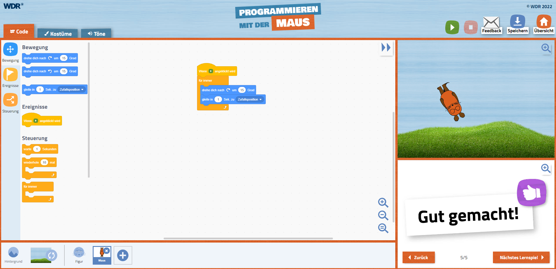 Programmieren mit der Maus – Schooltools