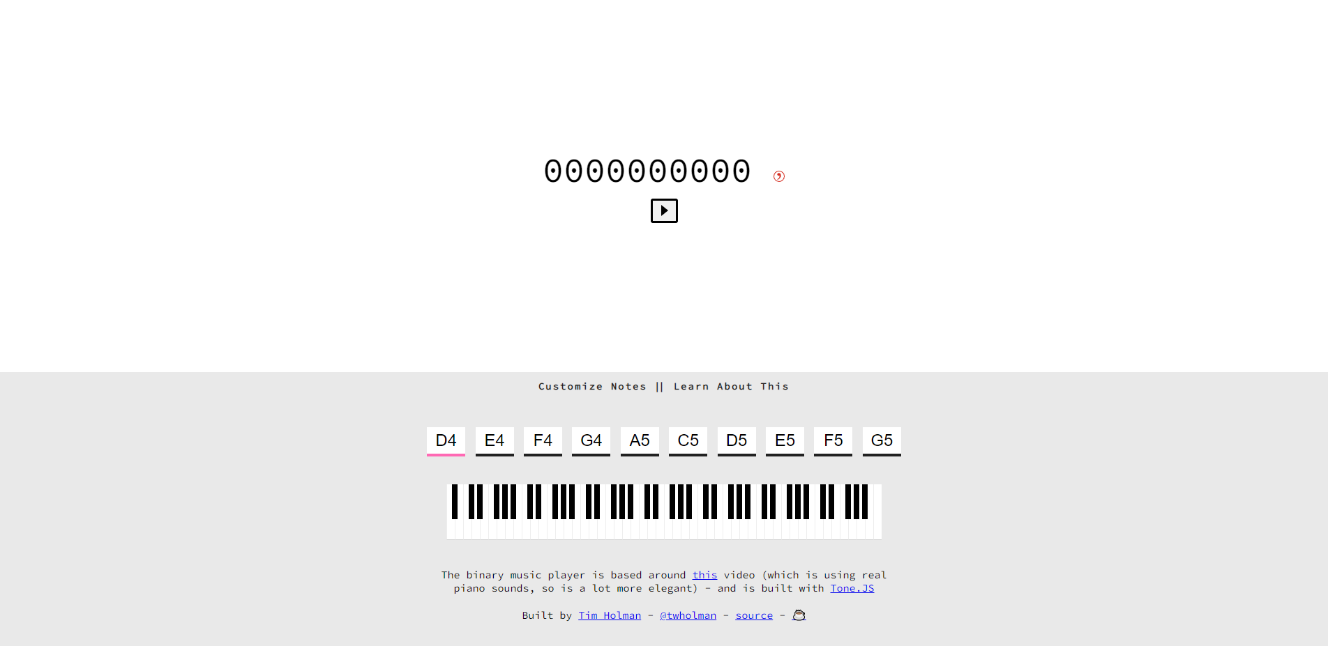 Binary Piano – Schooltools