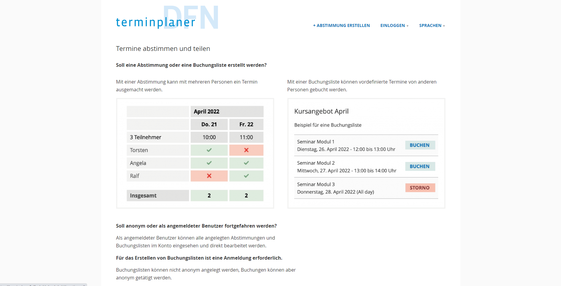 DFN Terminplaner – Schooltools