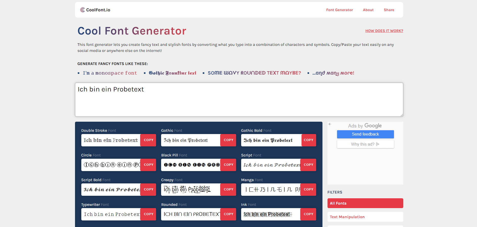 Cool Font Generator – Schooltools