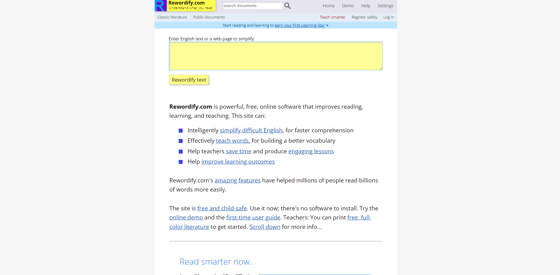 Rewordify – Schooltools