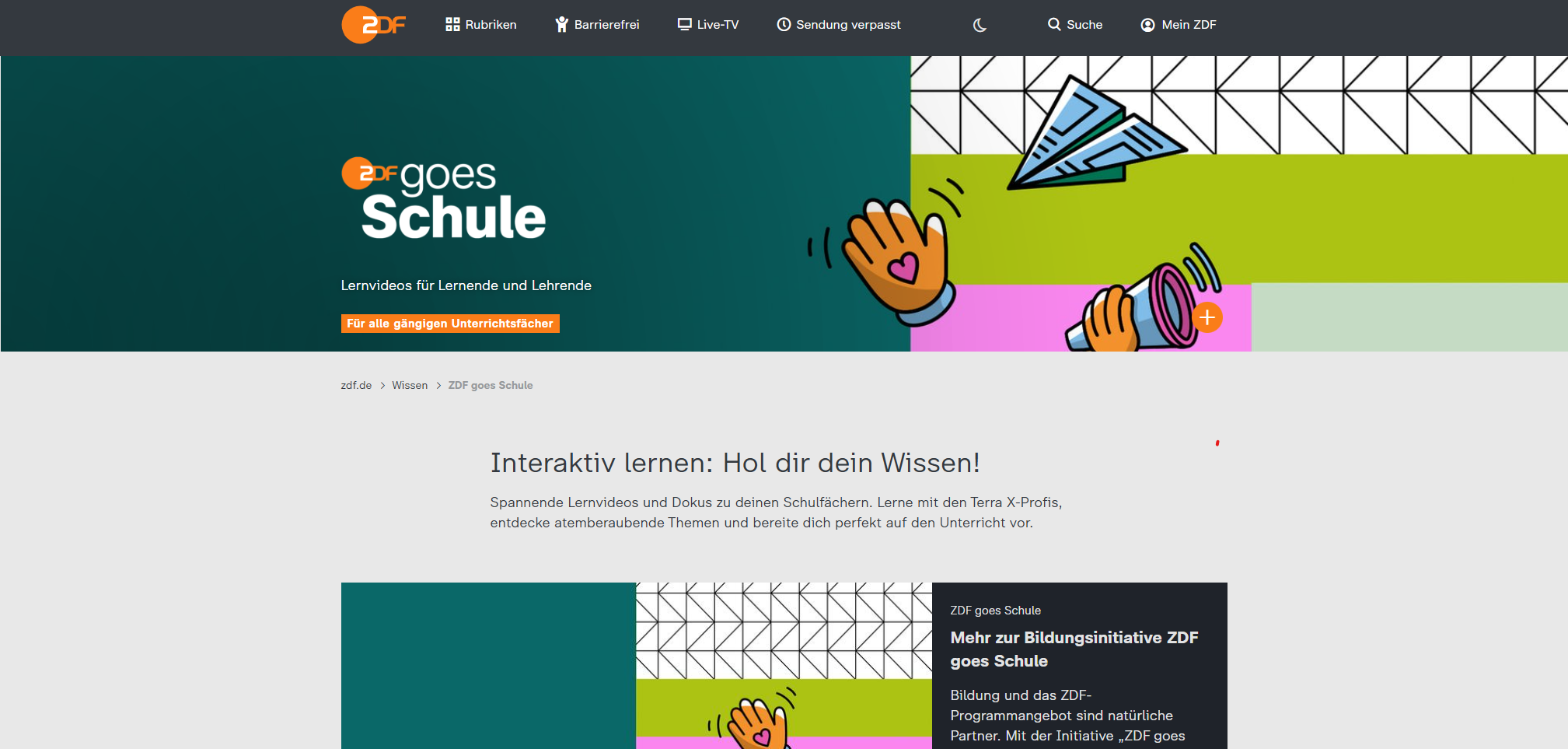 ZDF goes Schule – Schooltools