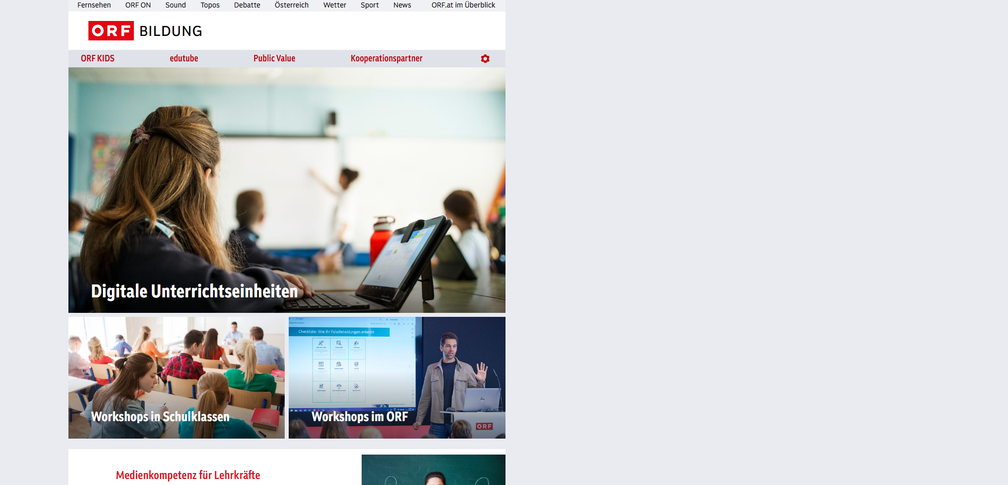 ORF Bildung digital – Schooltools